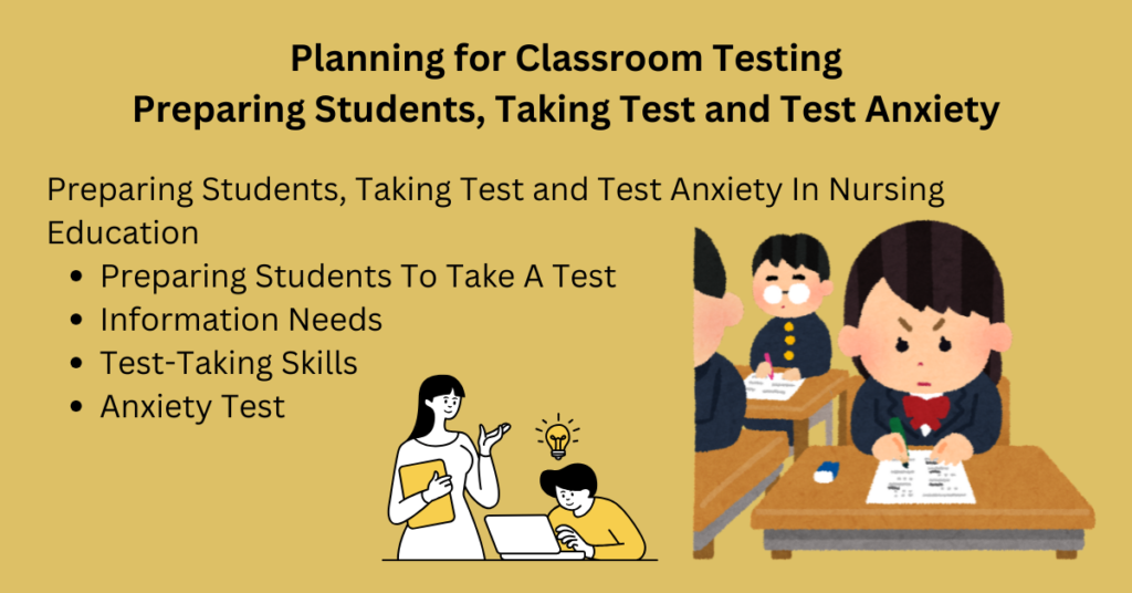 Planning for Classroom Testing Preparing Students Taking Test and Test ...