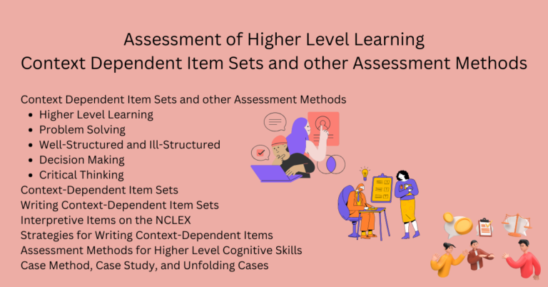 Assessment of Higher Level Learning: Context Dependent Item Sets and ...