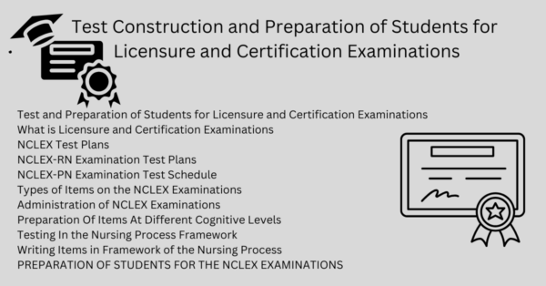 Test Construction and Preparation of Students for Licensure and ...