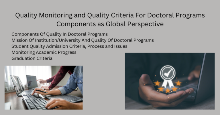 Quality Monitoring and Quality Criteria For Doctoral Programs ...