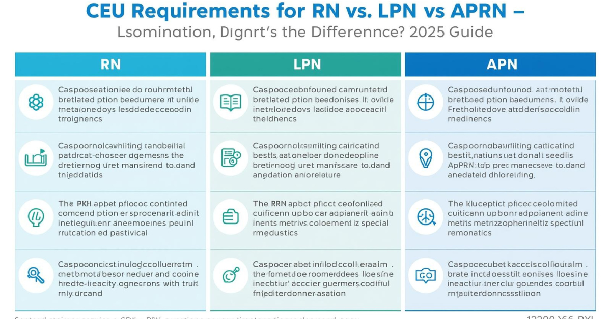 CEU Requirements for RN vs LPN vs APRN What's the Difference? (2025 ...