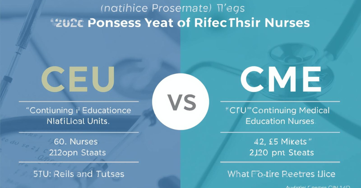 CEU vs CME What's the Difference and What Do Nurses Really Need in 2025 ...