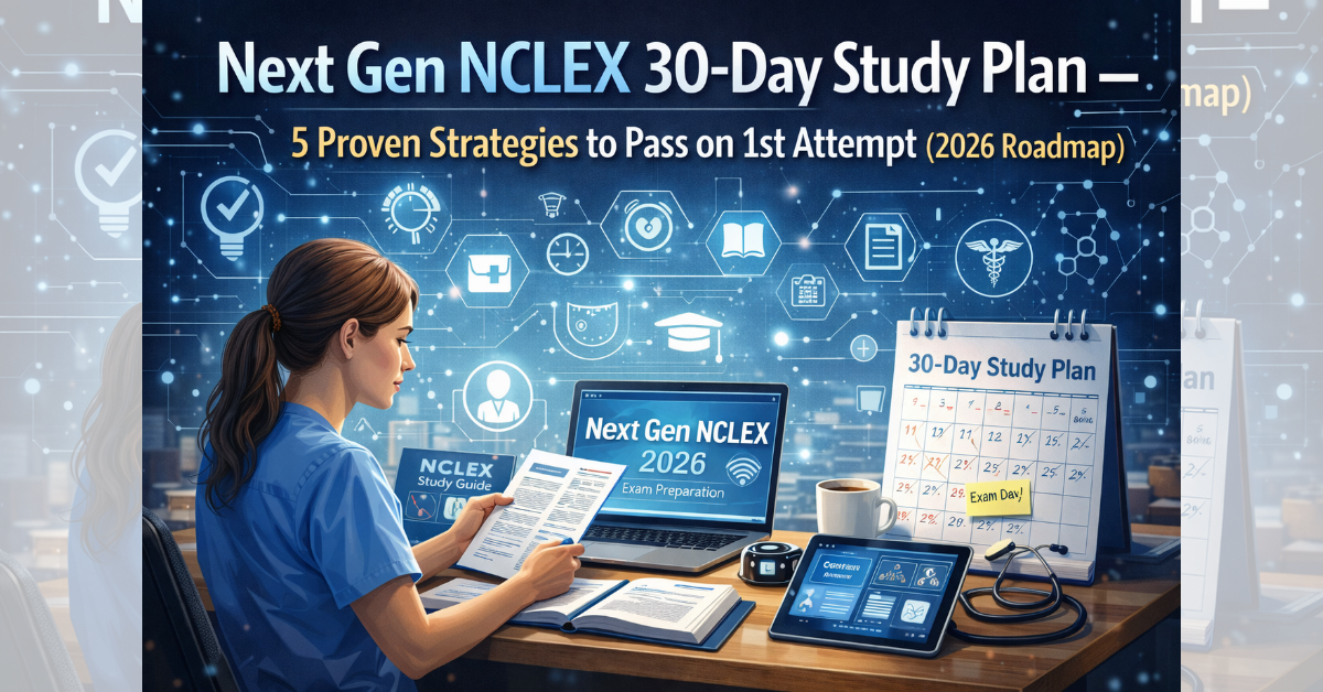 Next Gen NCLEX 30-Day Study Plan — 5 Proven Strategies to Pass on 1st ...