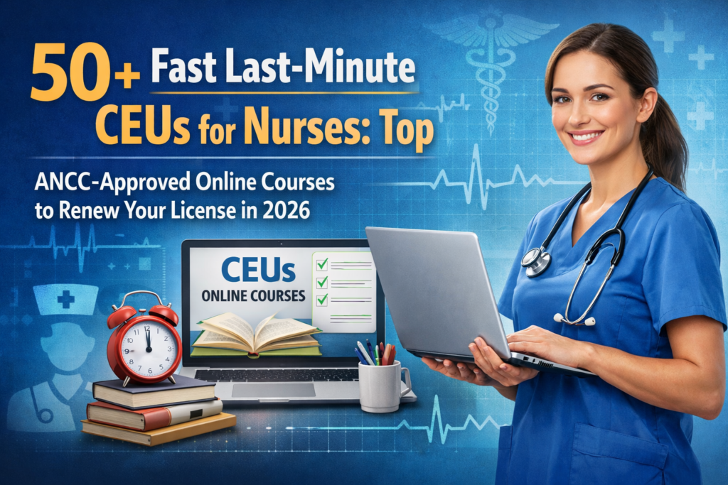 50+ Fast Last-Minute CEUs for Nurses: Top ANCC-Approved Online Courses ...