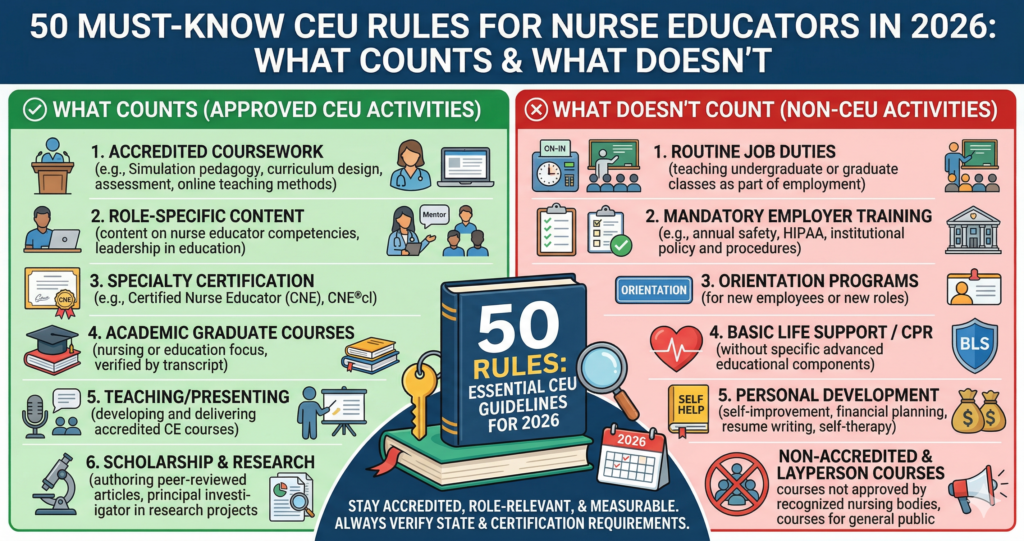 50 Must-Know CEU Rules for Nurse Educators in 2026: What Counts and ...